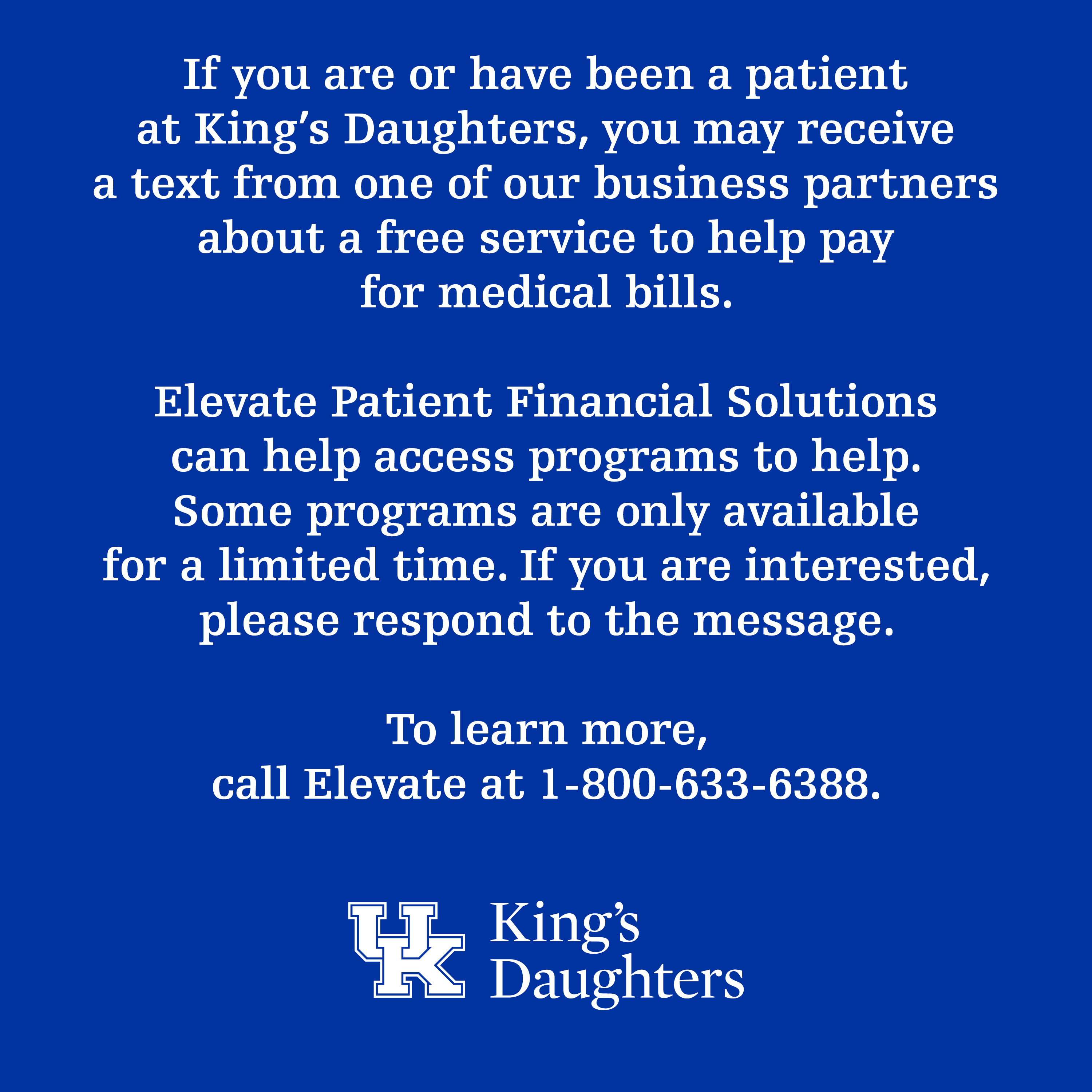 Free financial assistance program is available